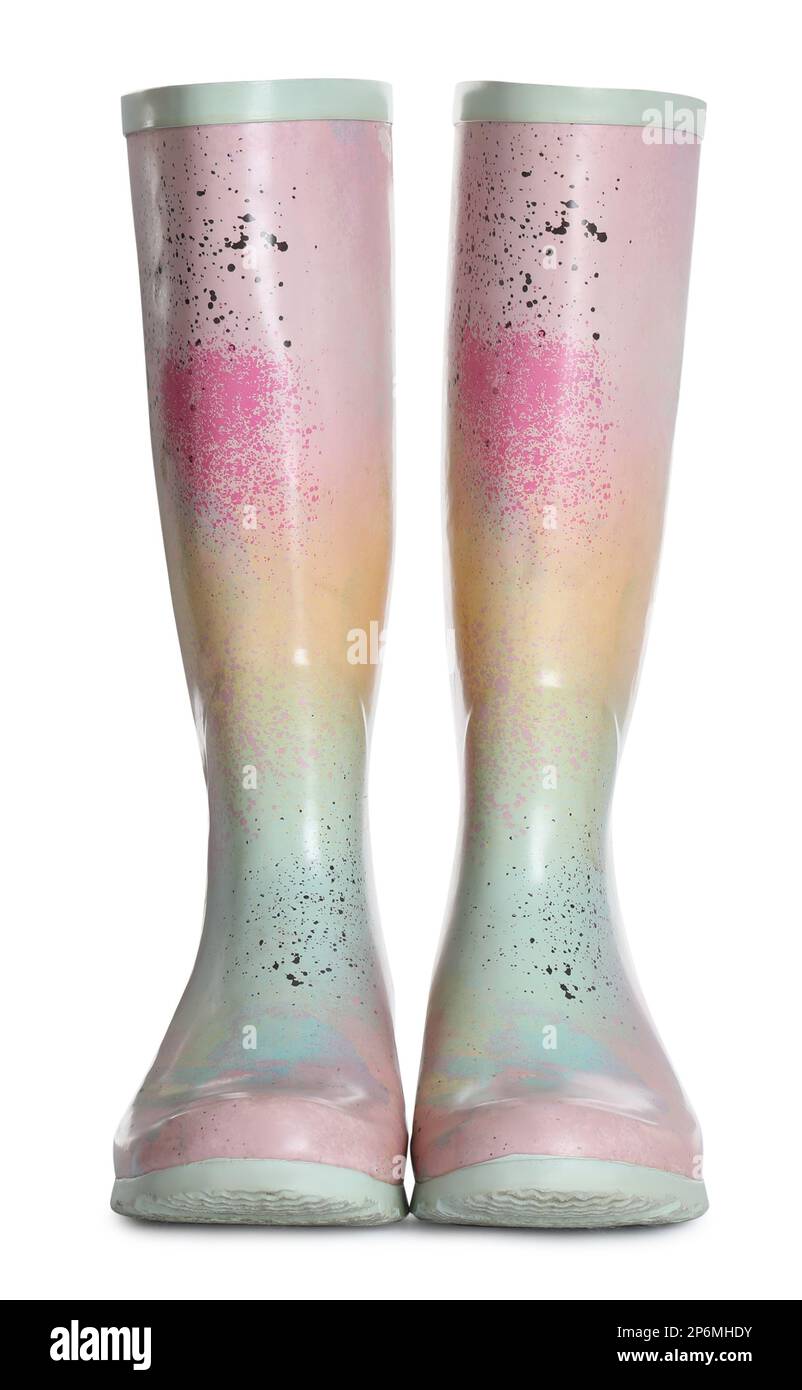 Modern colorful rubber boots hi-res stock photography and images - Alamy