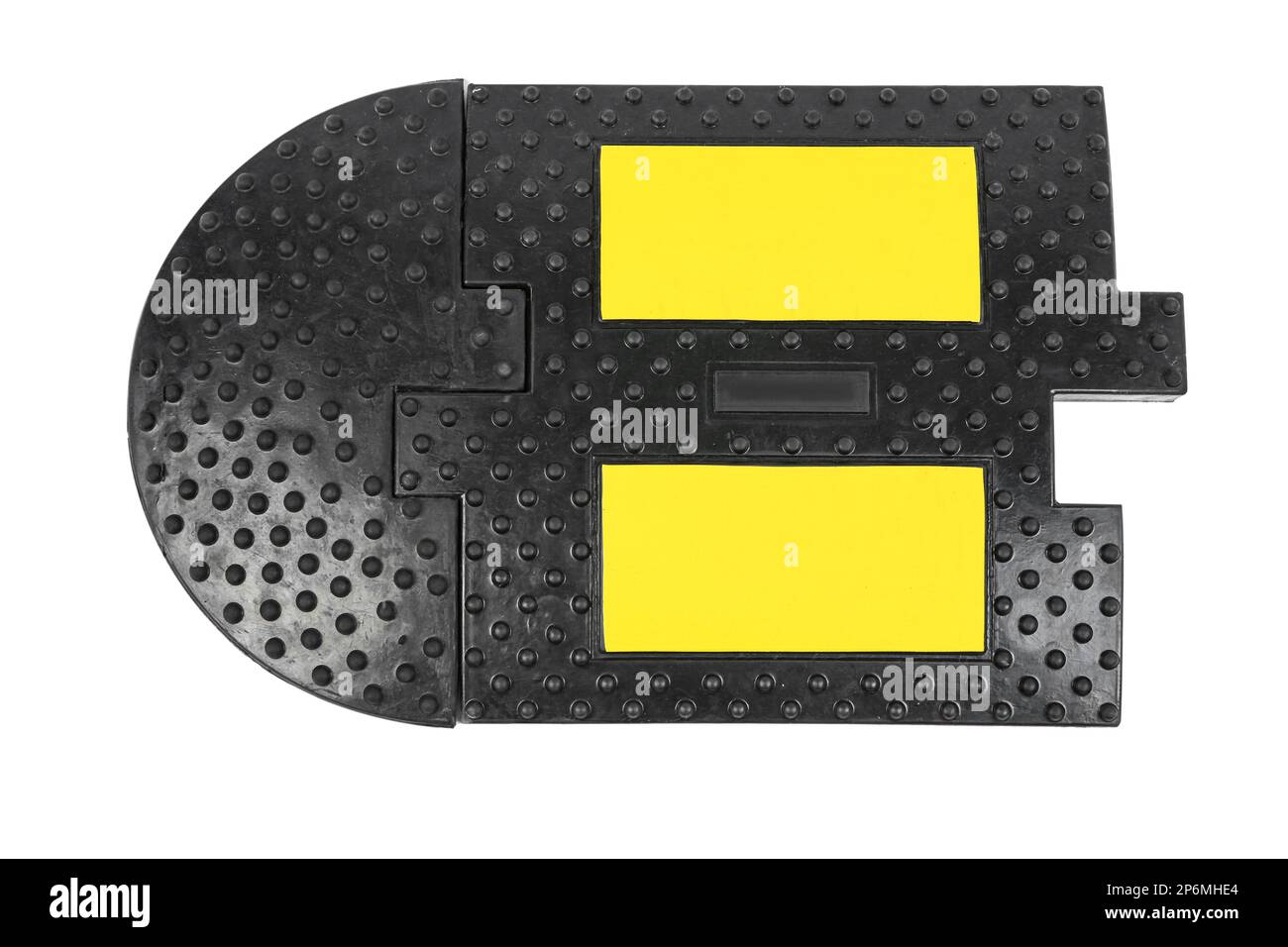 Parts of speed bump isolated on white, top view Stock Photo - Alamy