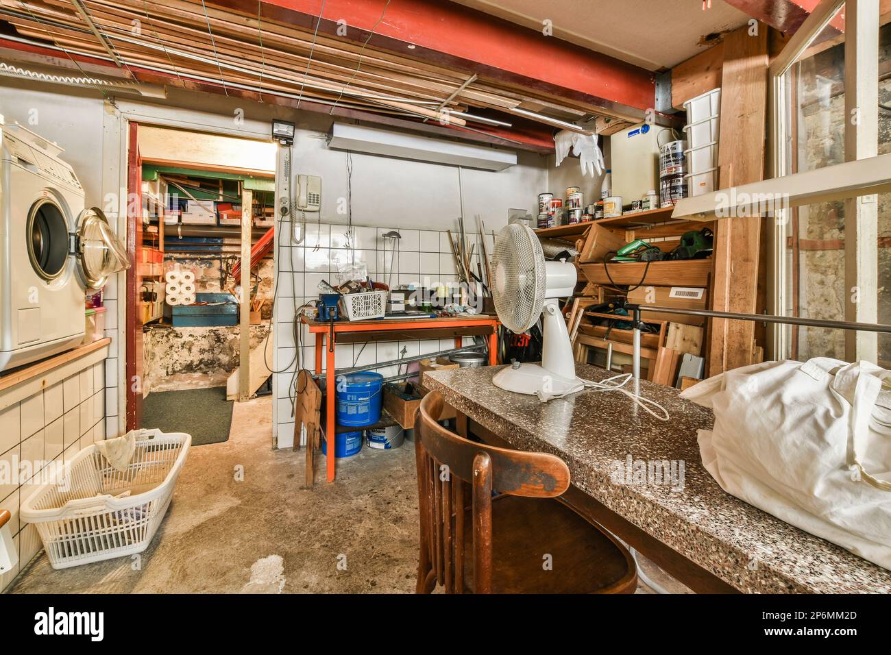 Amsterdam, Netherlands - 10 April, 2021: a messy kitchen with dirty ...
