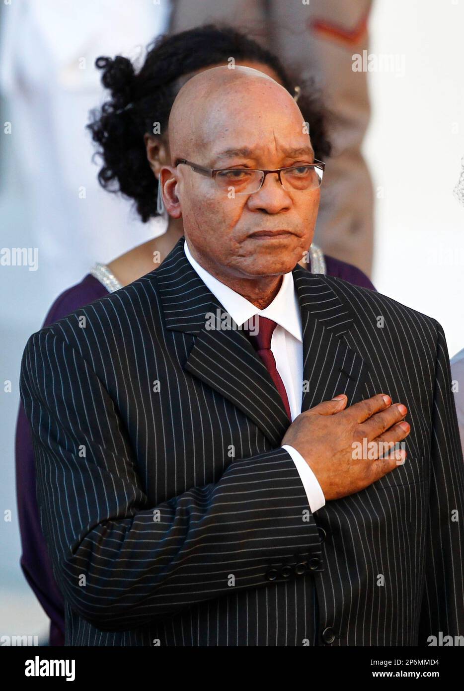 South African President Jacob Zuma as the South African Parliament ...