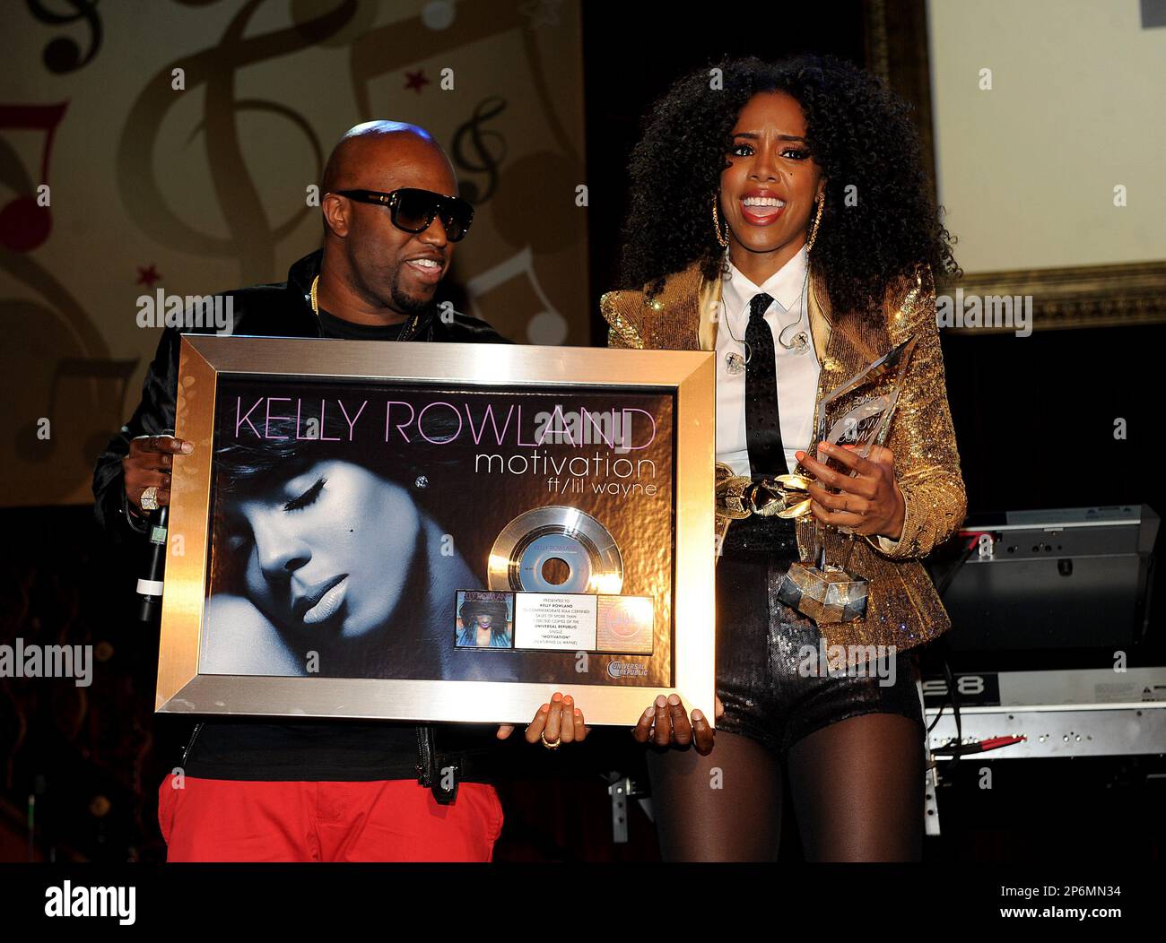 LOS ANGELES, CA - FEBRUARY 8: Singers Rico Love (L) and Kelly Rowland ...