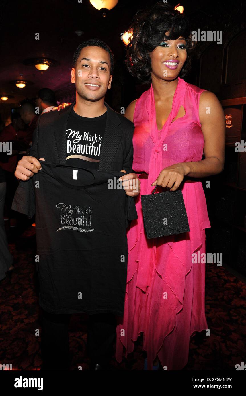 LOS ANGELES, CA - FEBRUARY 8: Toccara Jones (R) and guest attend the ...