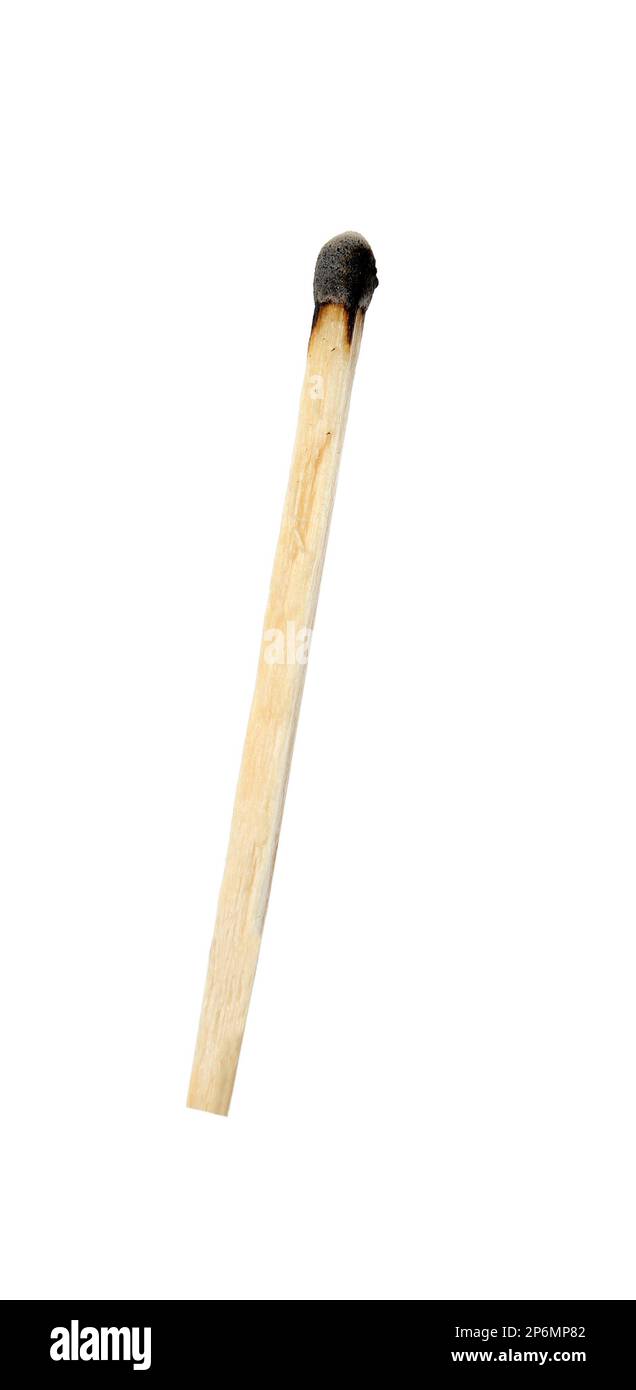 One burnt match isolated on white. Tool for starting fire Stock Photo ...