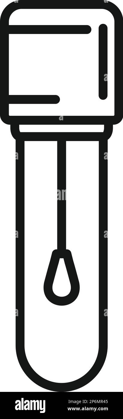 Test swab icon outline vector. Corona lab. Check sample Stock Vector ...