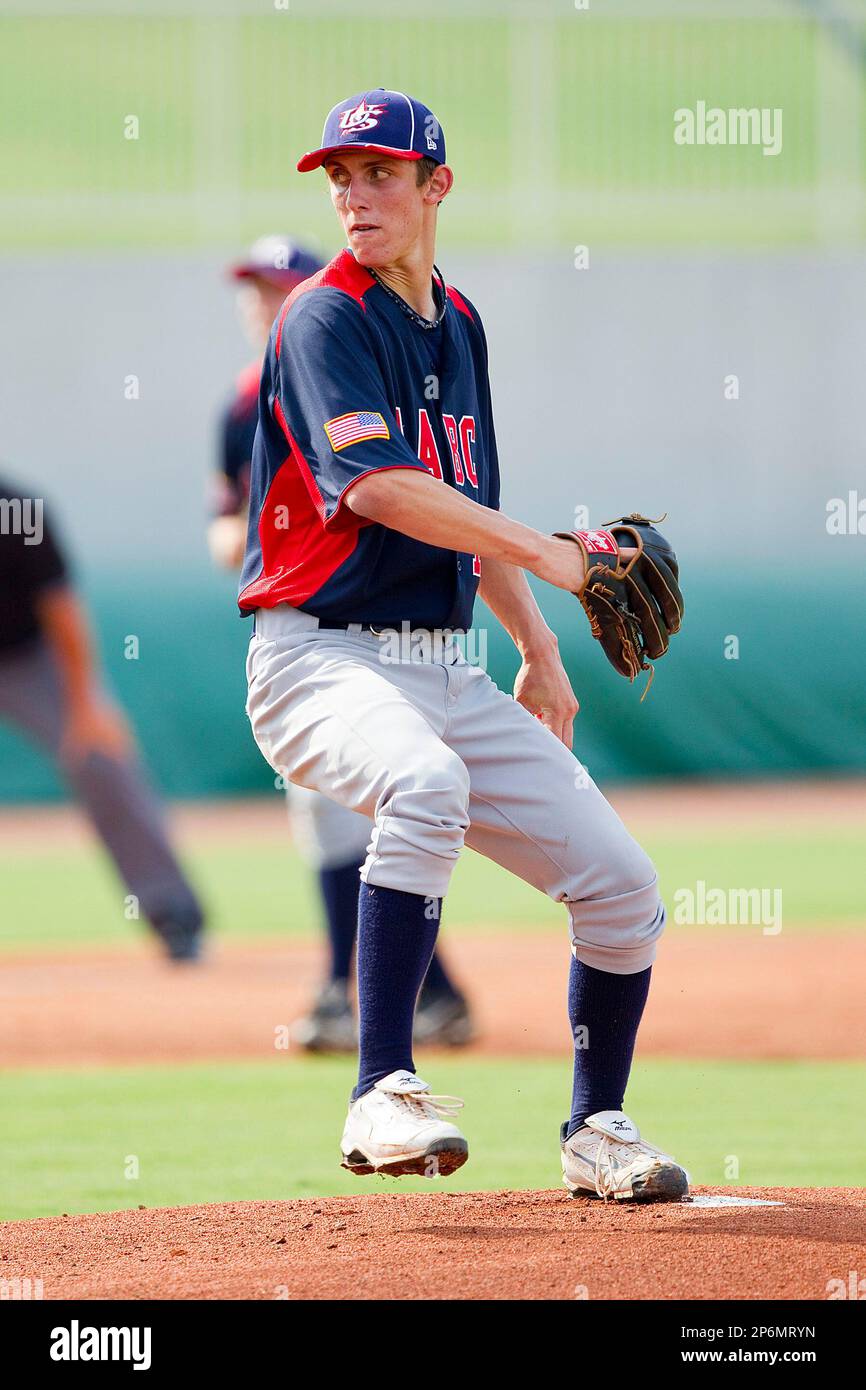 Hunter Virant #11 of AABC in action against Babe Ruth at the 2011 ...