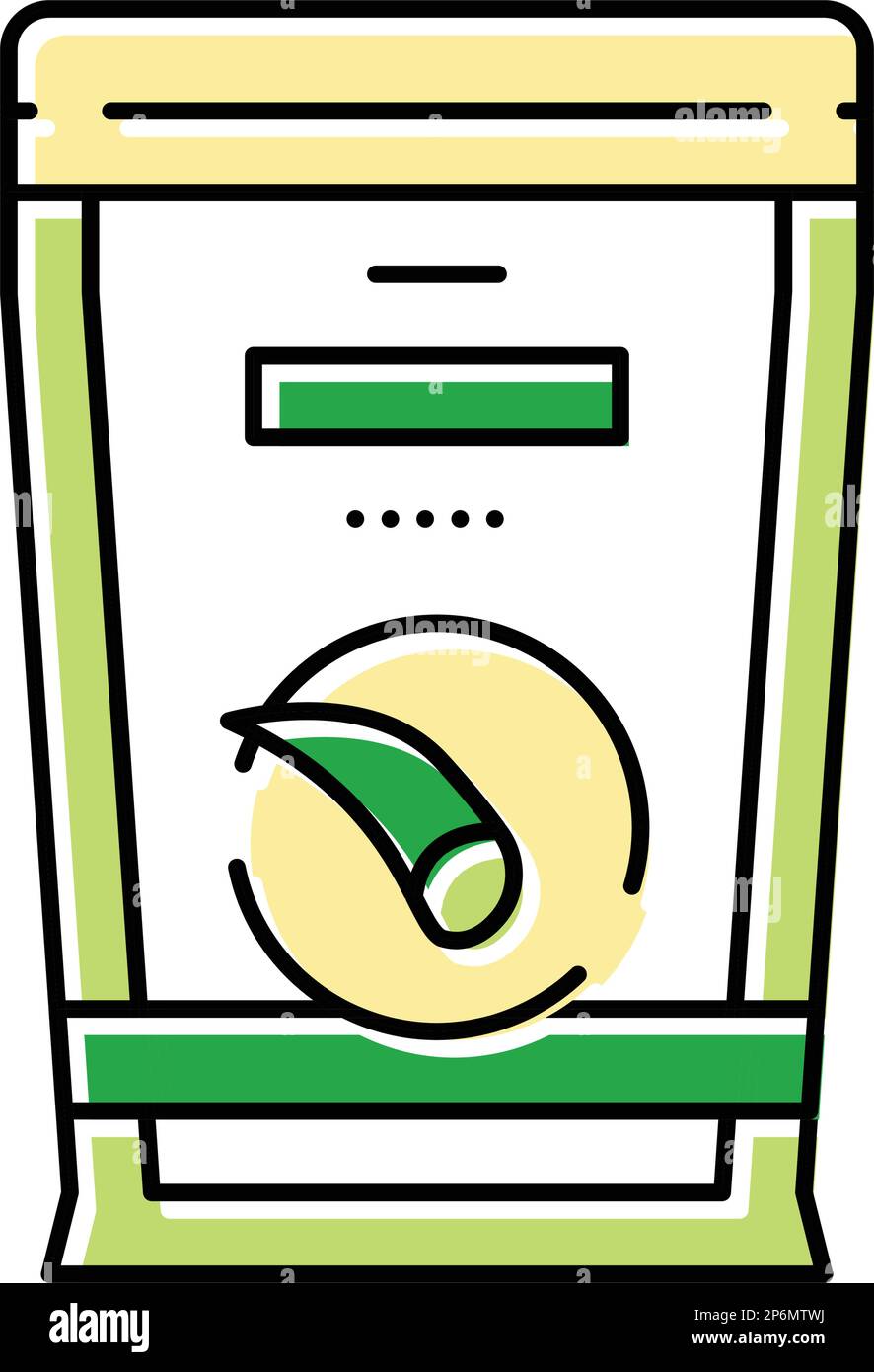 powder aloe vera color icon vector illustration Stock Vector Image ...