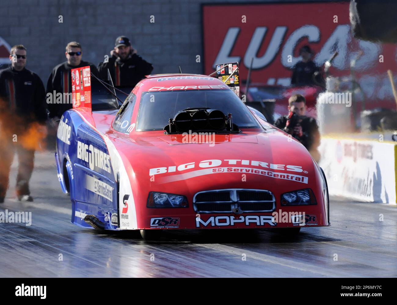 2012 FEB 06: NHRA Funny Car driver Johnny Gray Service Central Racing ...