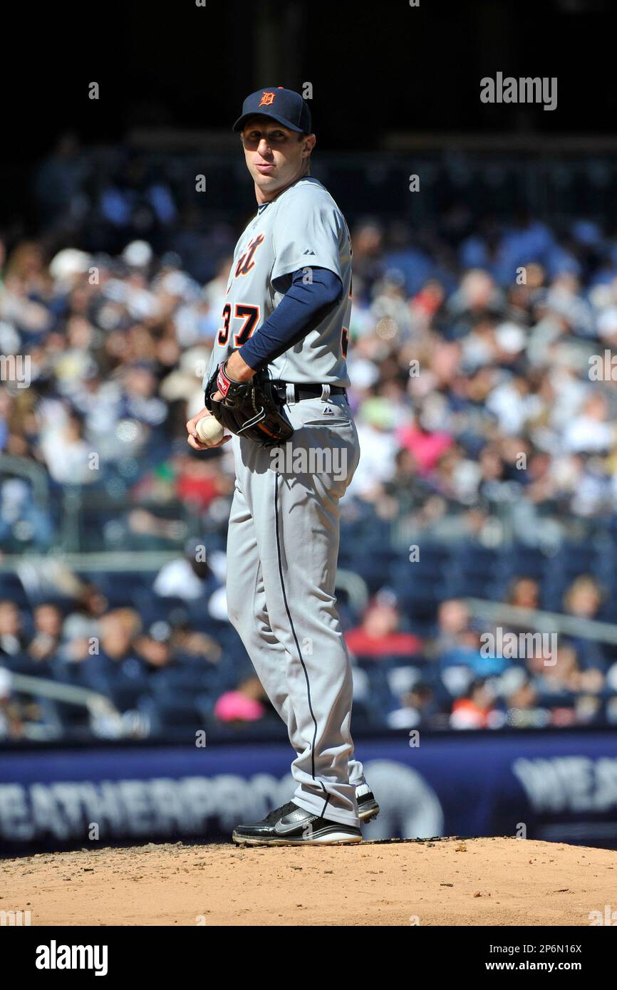 Apr 03, 2011; Bronx, NY, USA; Detroit Tigers pitcher Max Scherzer (37 ...