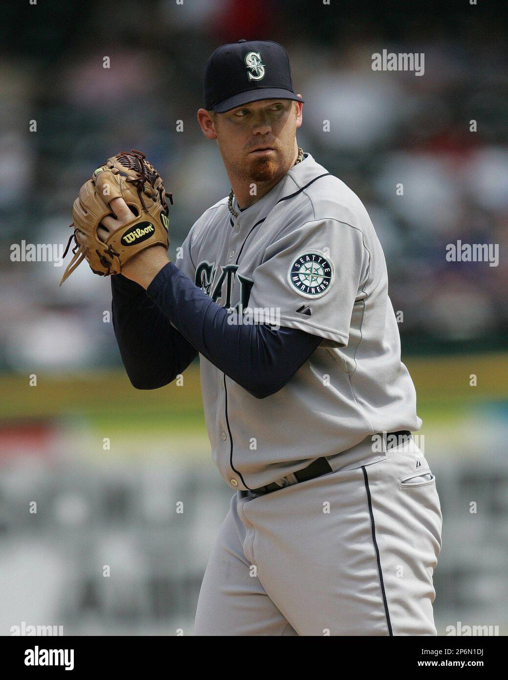 Seattle Mariners P JJ Putz against the Texas Rangers on May 14th, 2008 ...