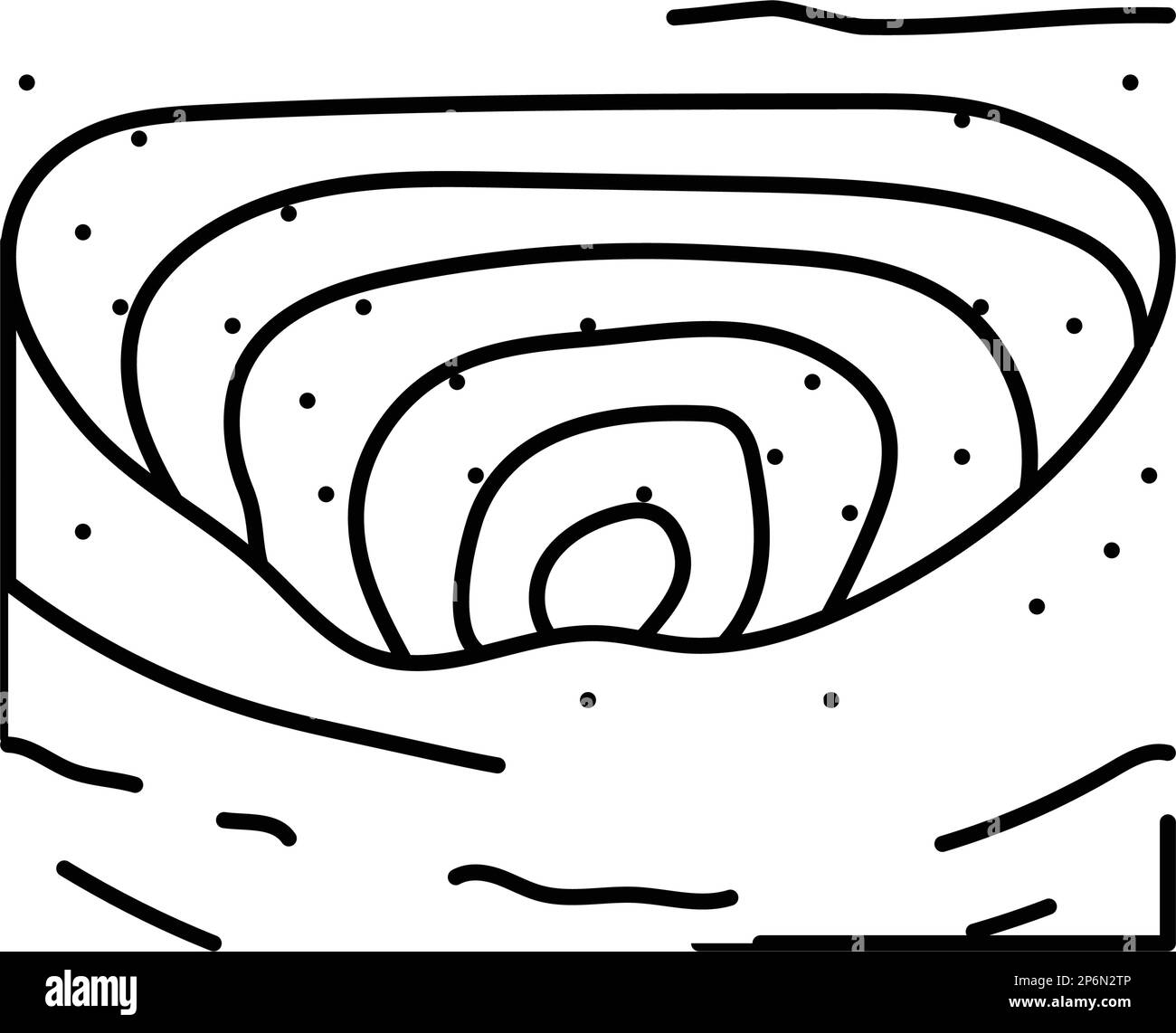 open pit mining copper production line icon vector illustration Stock ...