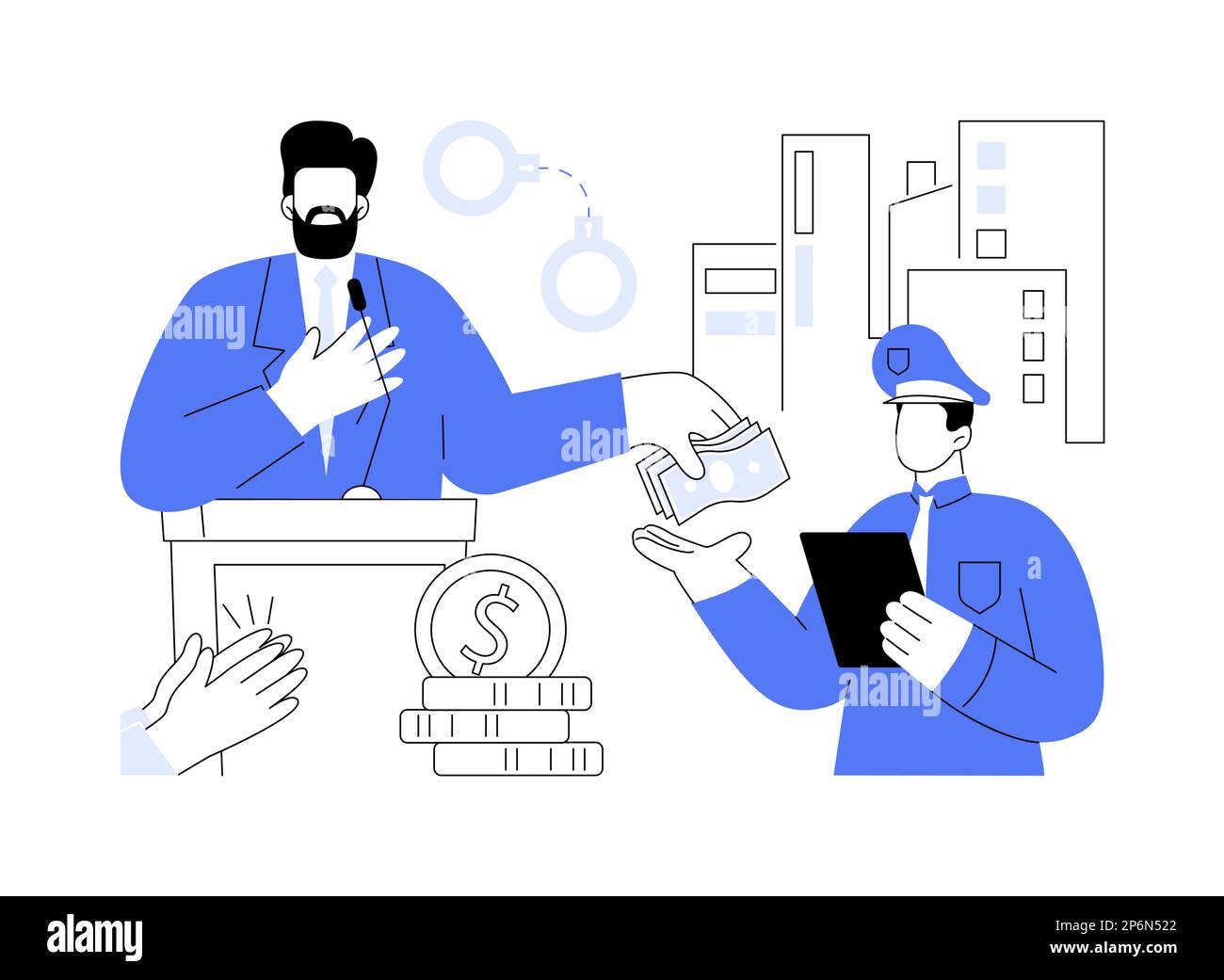 Political corruption abstract concept vector illustration Stock Vector ...