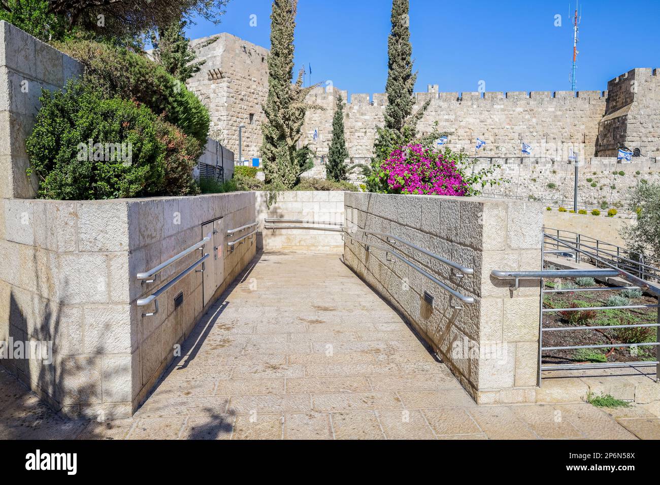 Beautiful view of Jaffa Gate in Jerusalem Stock Photo - Alamy