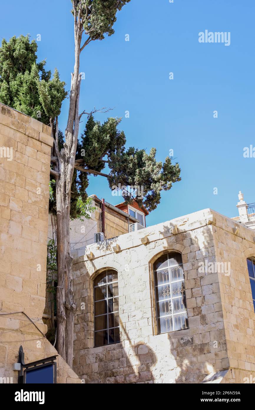 Beautiful view of old stone buildings in Jerusalem Stock Photo - Alamy