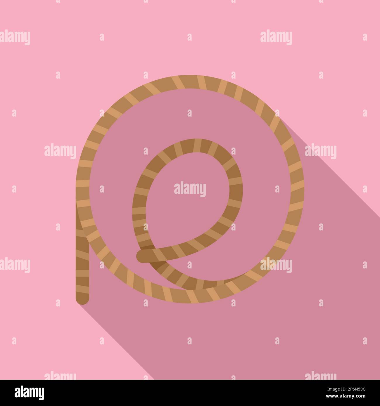 Lasso rope icon flat vector. Western circle. Knot border Stock Vector ...