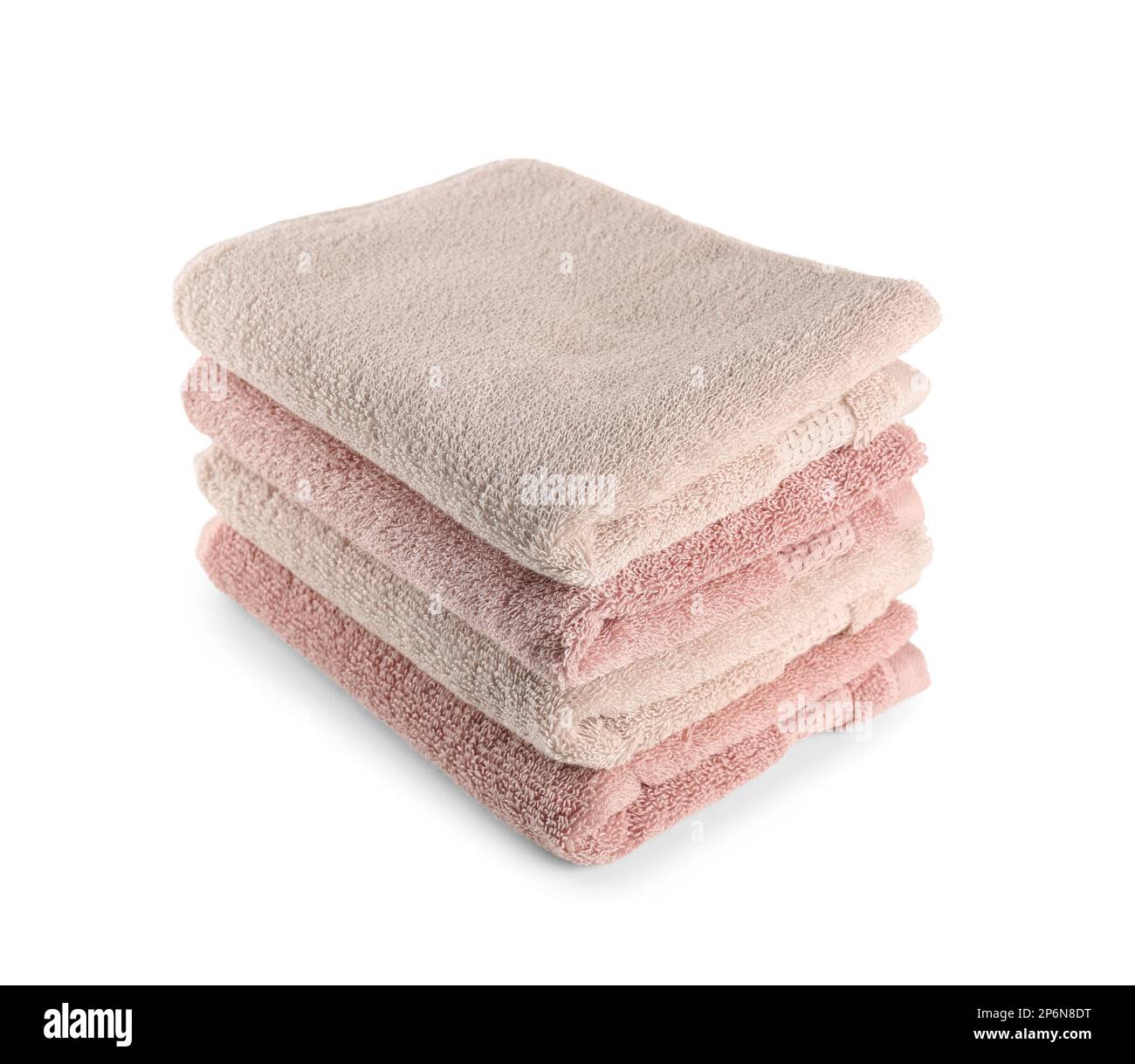 Stack of folded soft towels isolated on white background Stock Photo ...