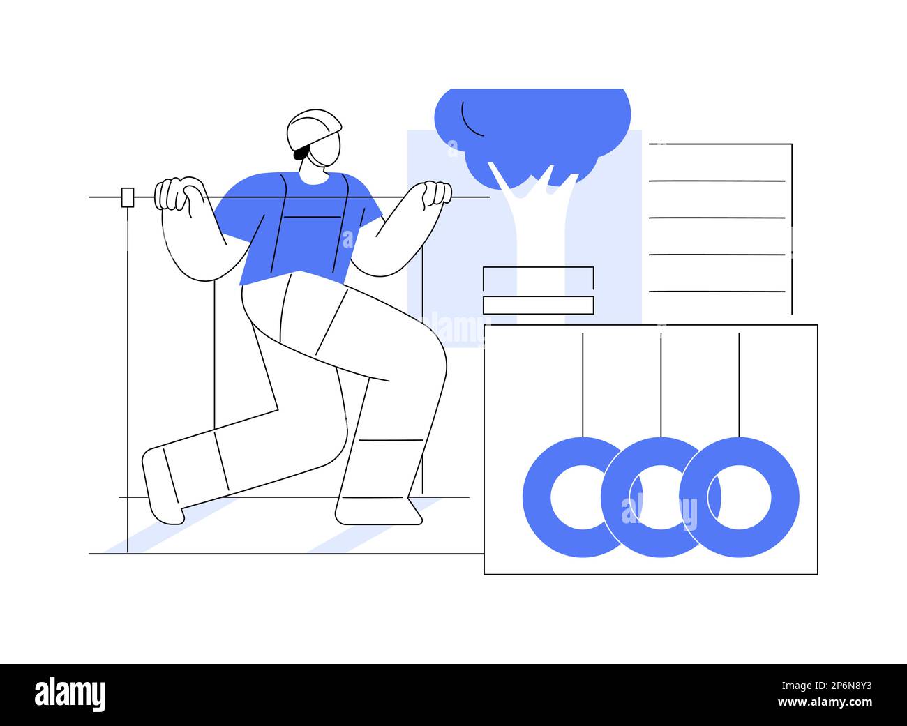 Obstacle course park abstract concept vector illustration Stock Vector ...