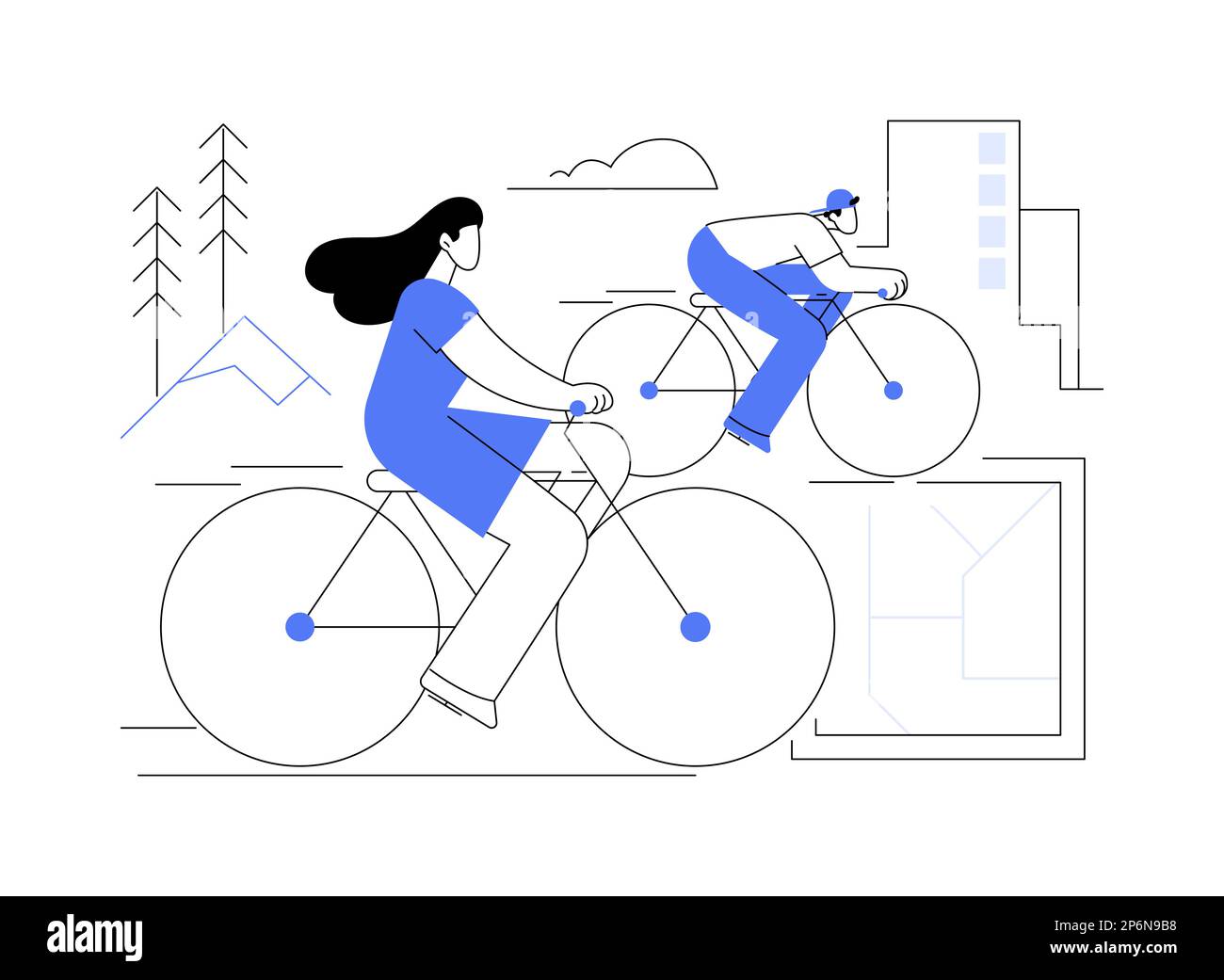 Cycling experiences abstract concept vector illustration Stock Vector ...