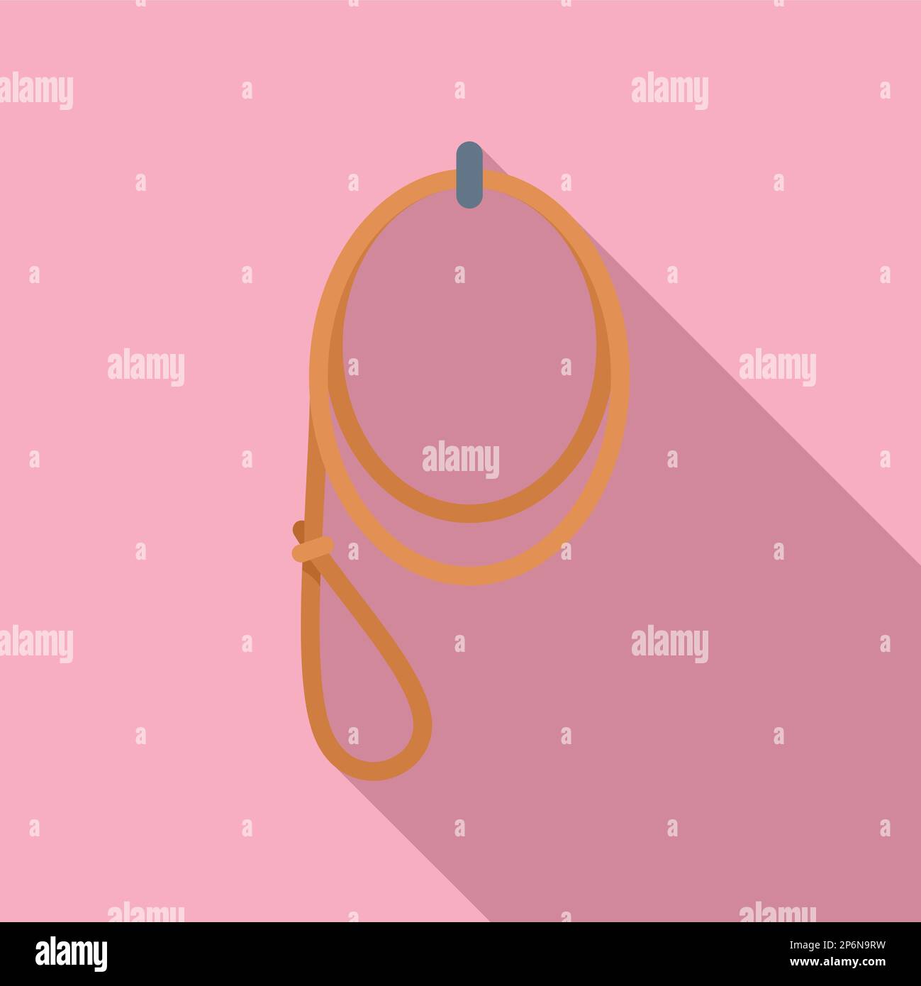 Circle lasso icon flat vector. Cowboy rope. Rodeo string Stock Vector ...