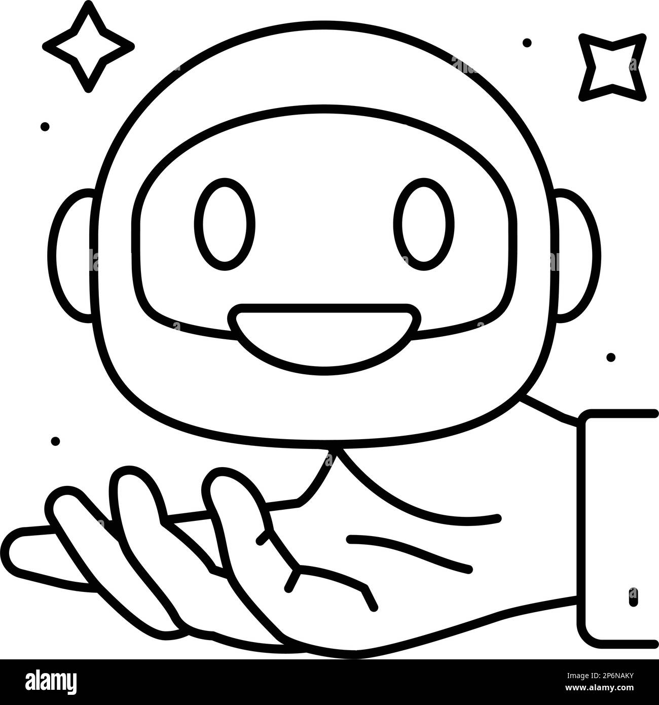 Modern Chat Bot Line Icon Vector Illustration Stock Vector Image And Art