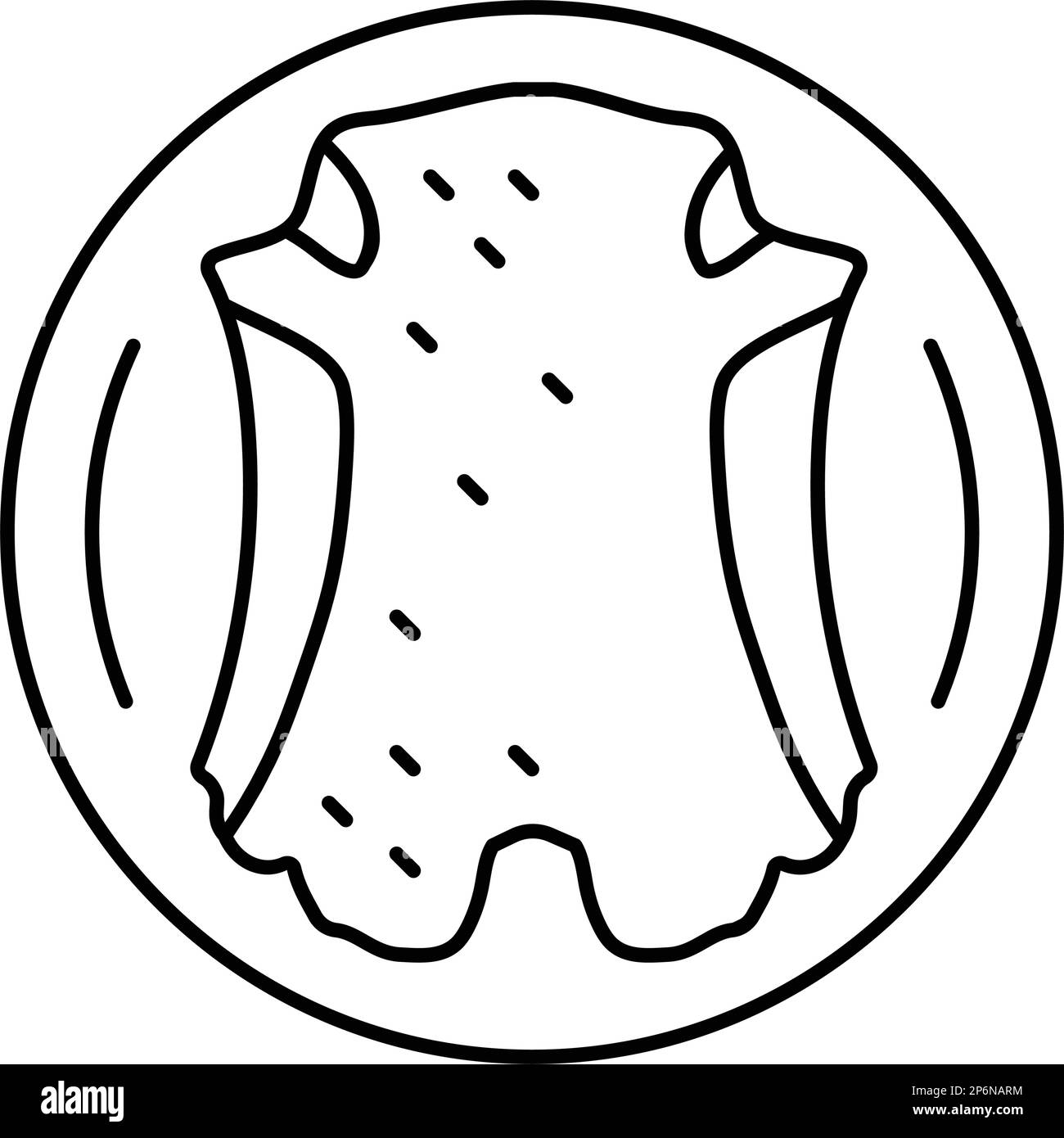 Furs Fabric Textile Line Icon Vector Illustration Stock Vector Image And Art Alamy