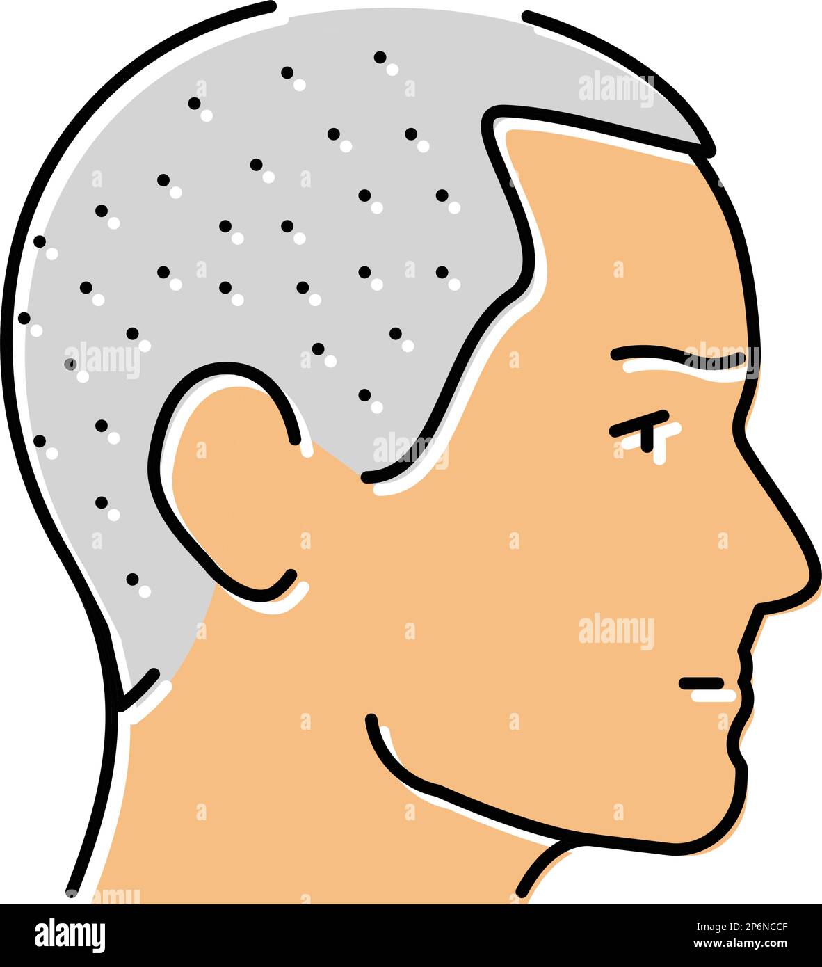 short cut hairstyle male color icon vector illustration Stock Vector ...