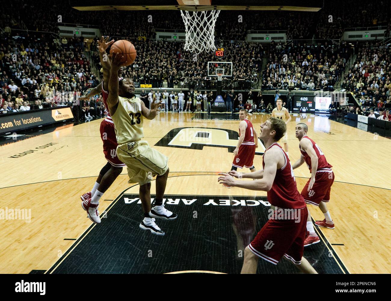 February 04 2012: Purdue Boilermakers guard Lewis Jackson drives to the ...