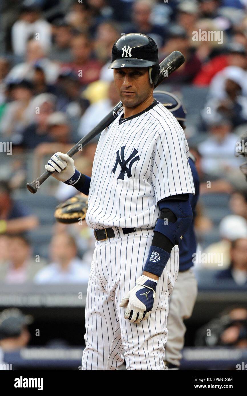 New York Yankees shortstop Derek Jeter #2 during a game against the ...