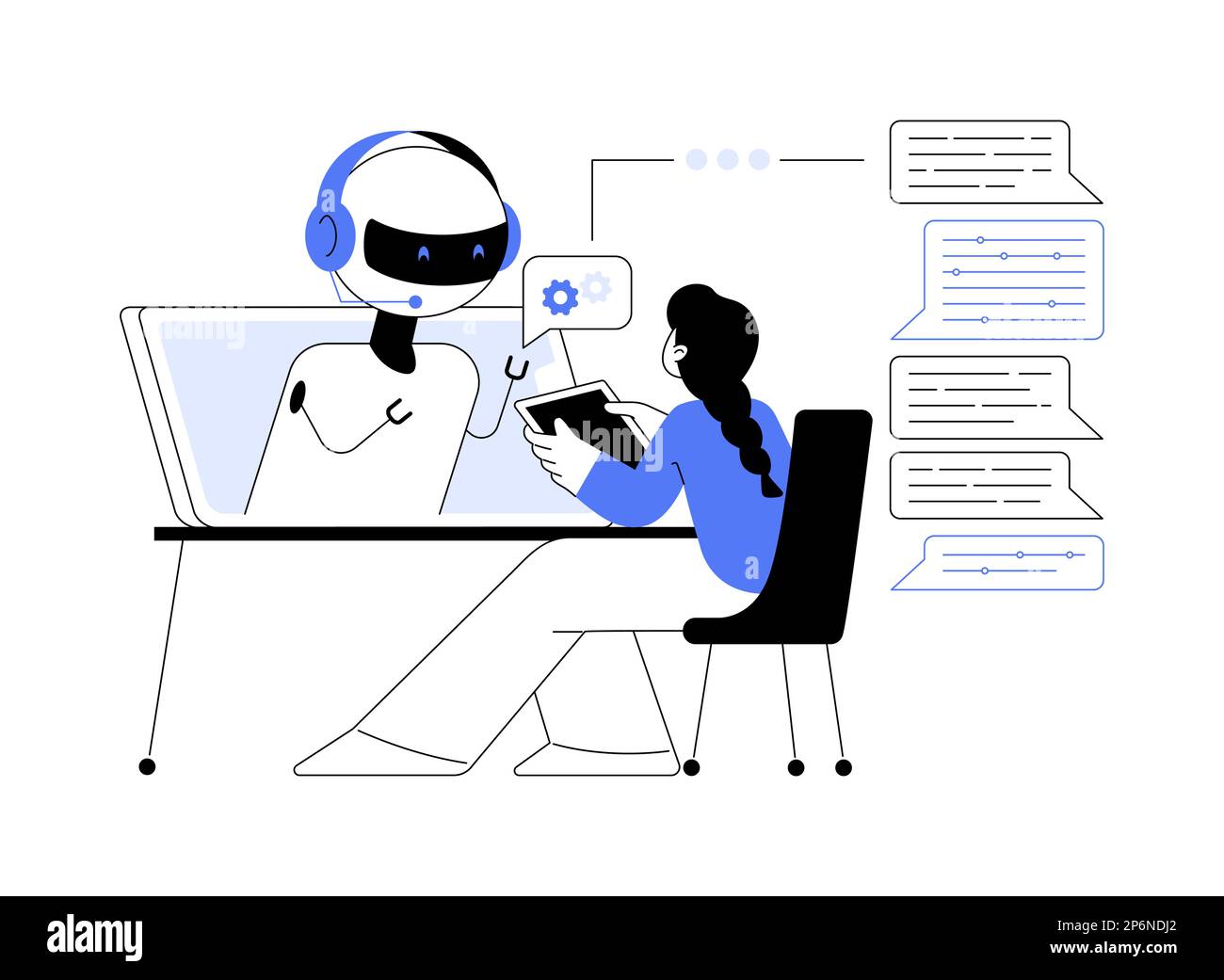 Chatbot customer service abstract concept vector illustration Stock ...