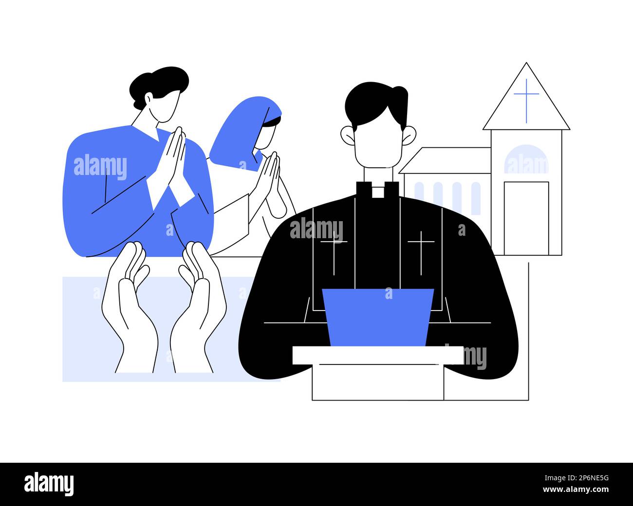 Christian event abstract concept vector illustration Stock Vector Image ...