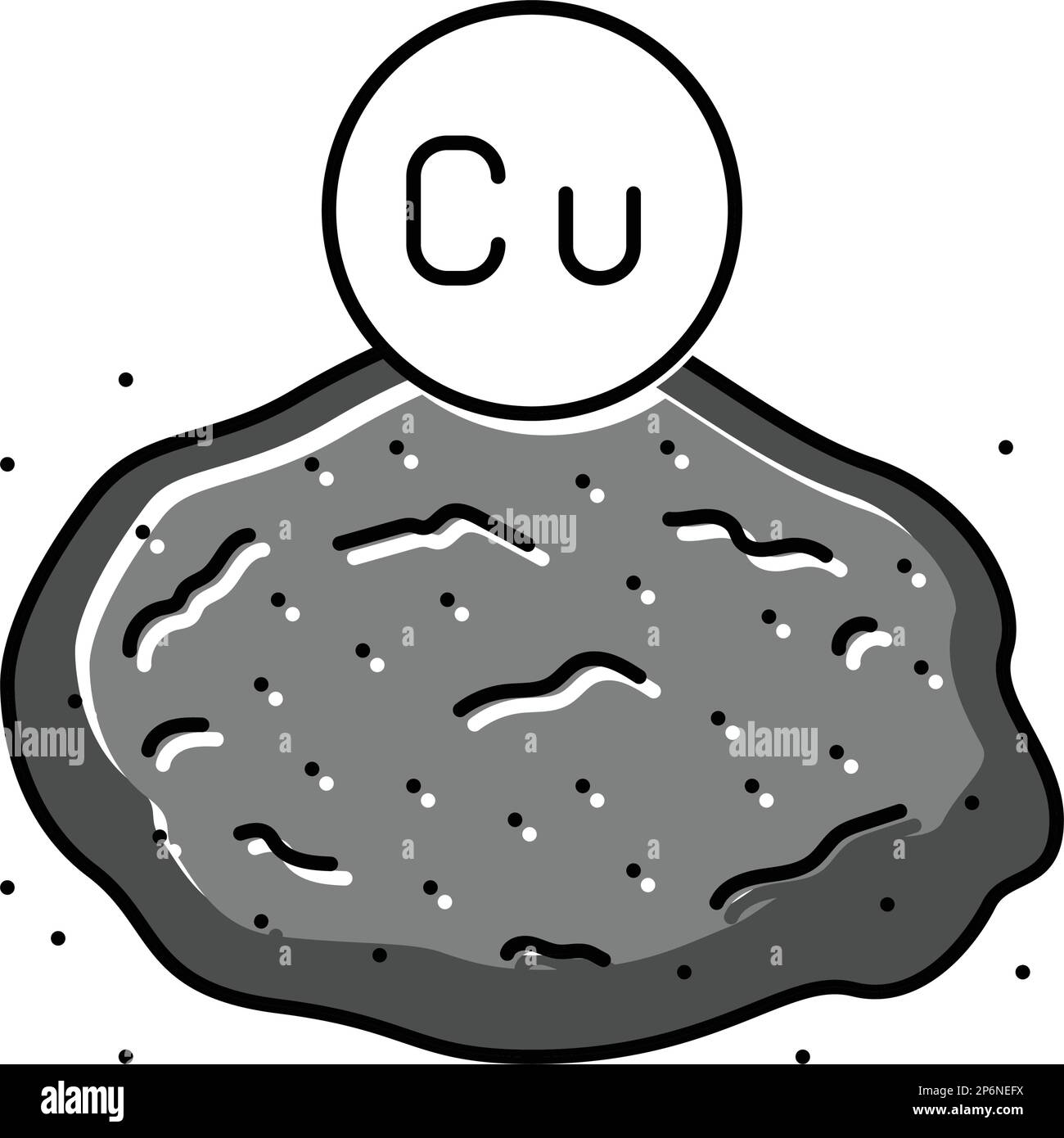 dried concentrate copper color icon vector illustration Stock Vector ...