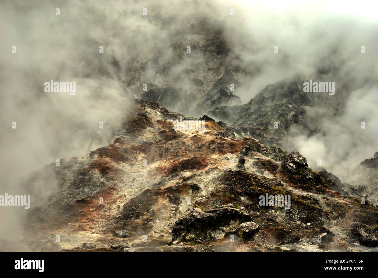 Fumarole field at Bukit Kasih, a popular destination for nature ...
