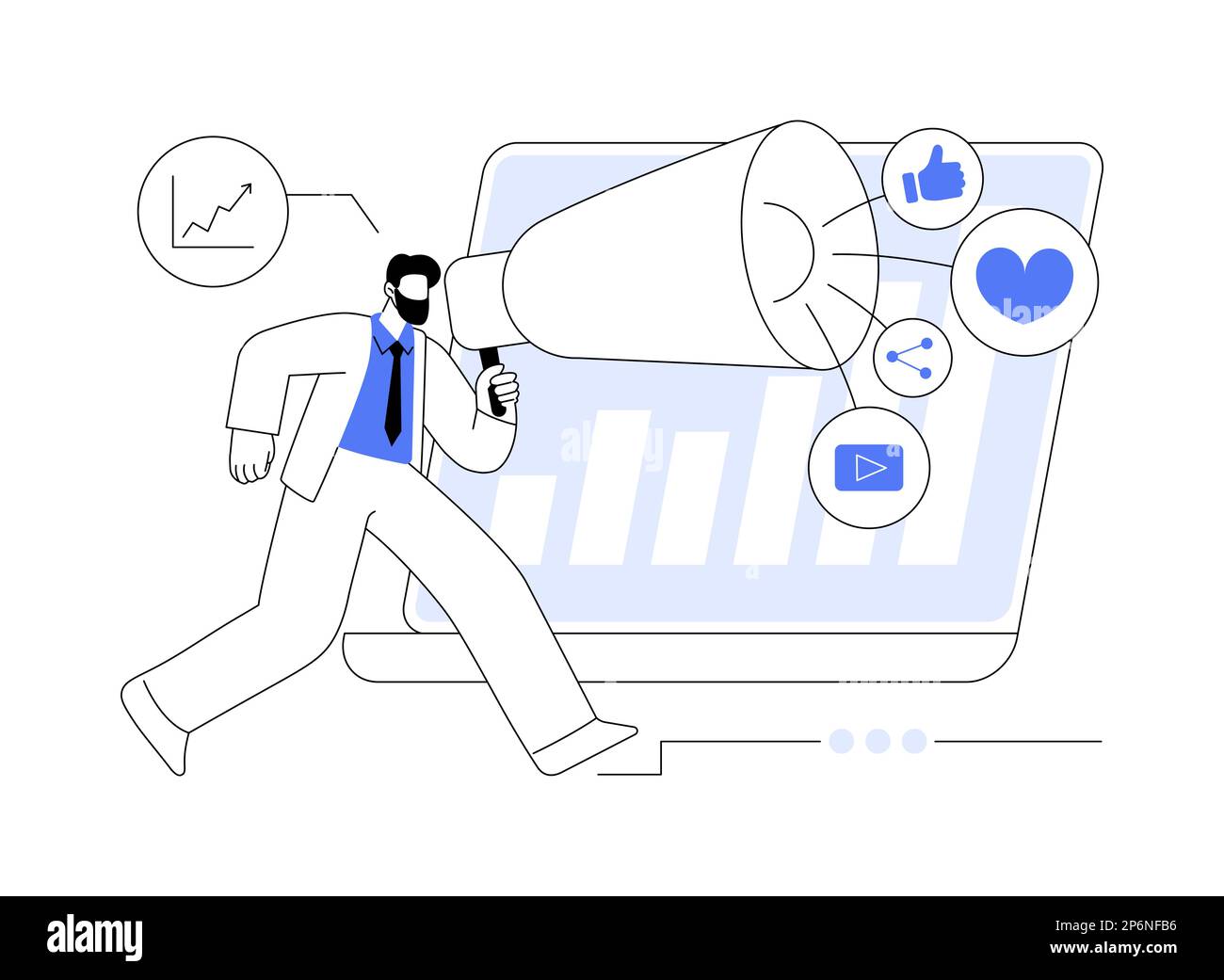 Digital PR abstract concept vector illustration Stock Vector Image ...