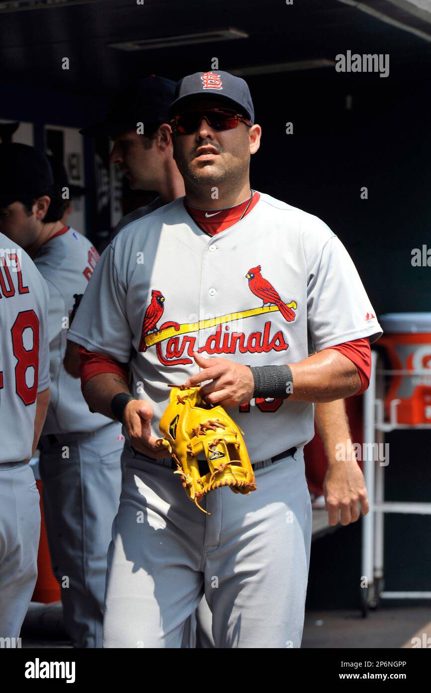 St. Louis Cardinals catcher Gerald Laird #13 during a game against the ...