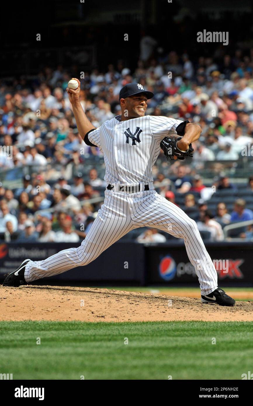 New York Yankees pitcher Mariano Rivera #42 during a game against the ...