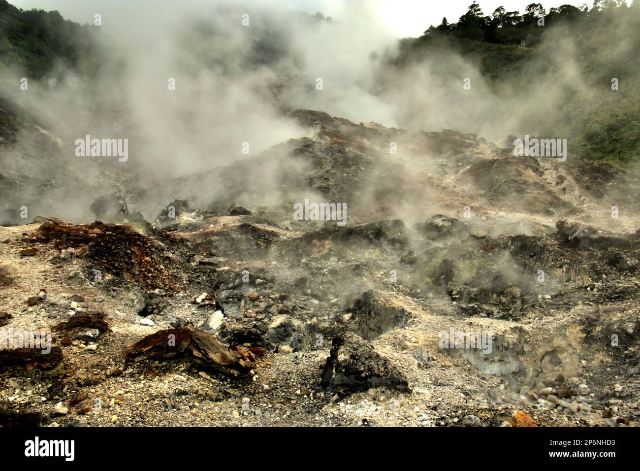 Fumarole field at Bukit Kasih, a popular destination for nature ...