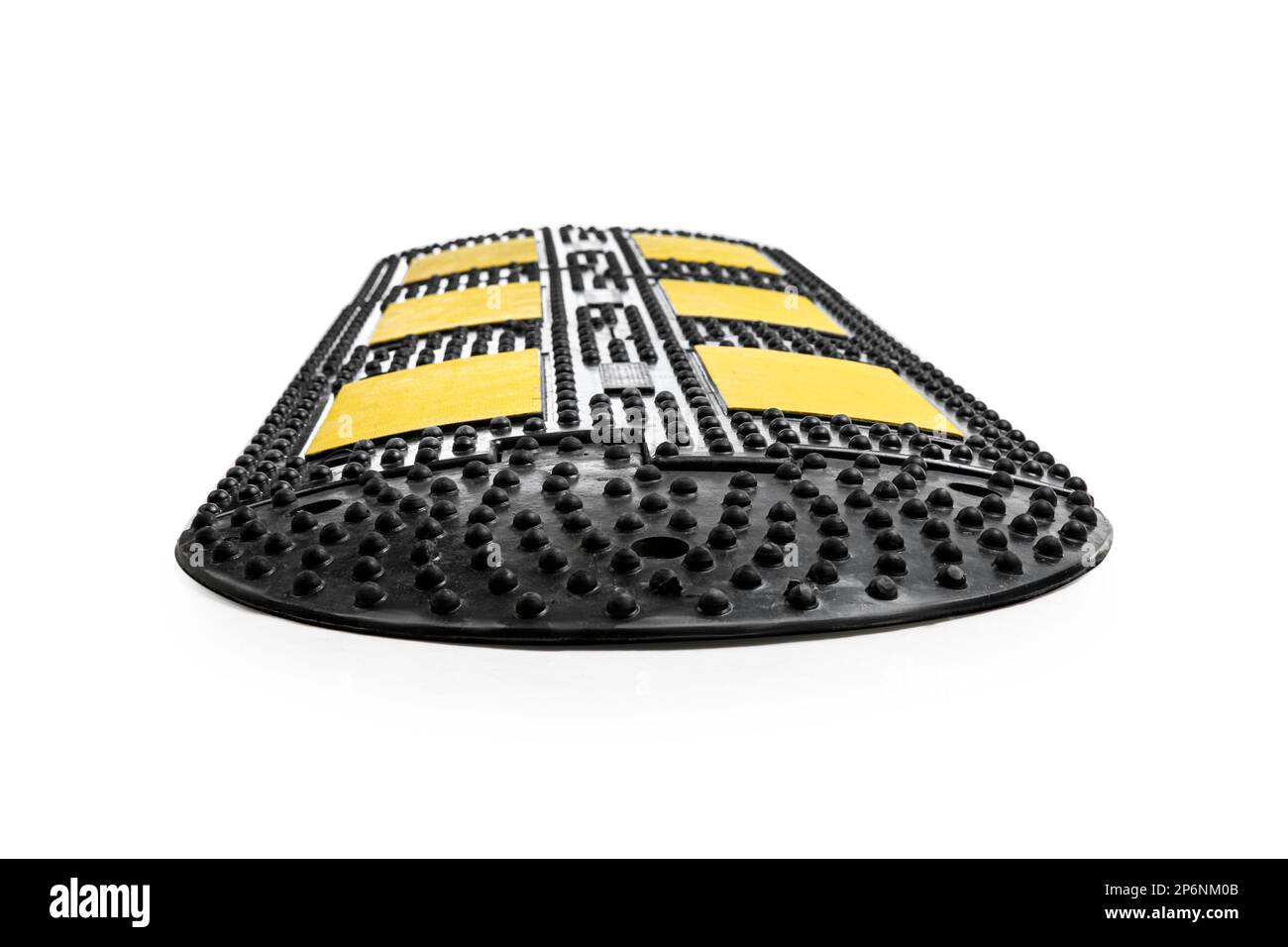 Speed bump isolated on white. Traffic calming device Stock Photo - Alamy
