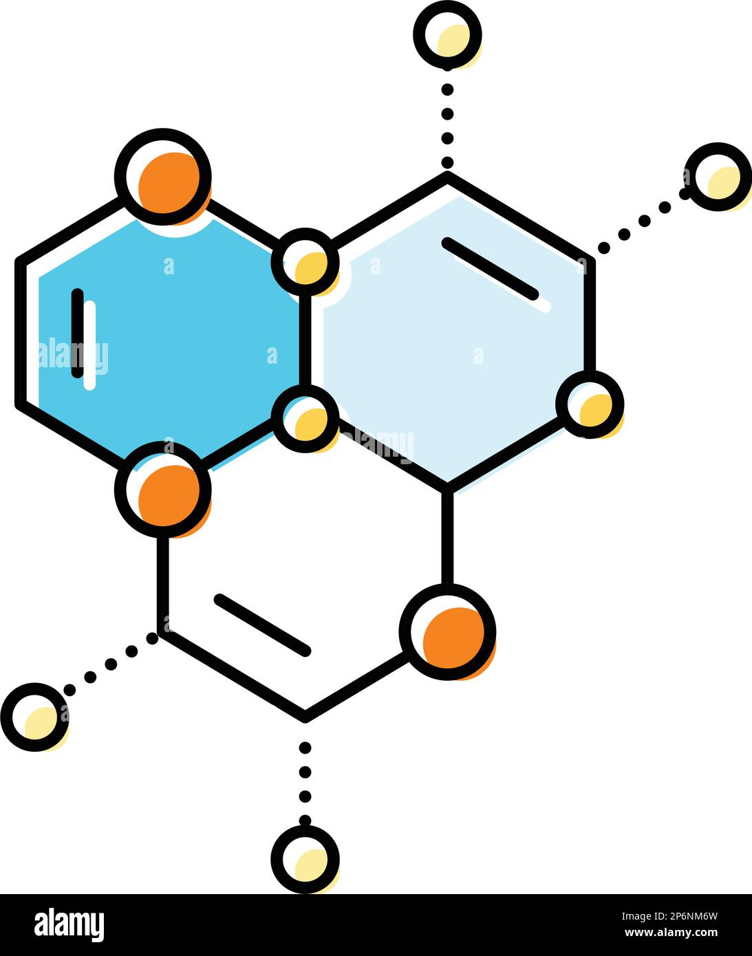 scientific molecular structure color icon vector illustration Stock ...