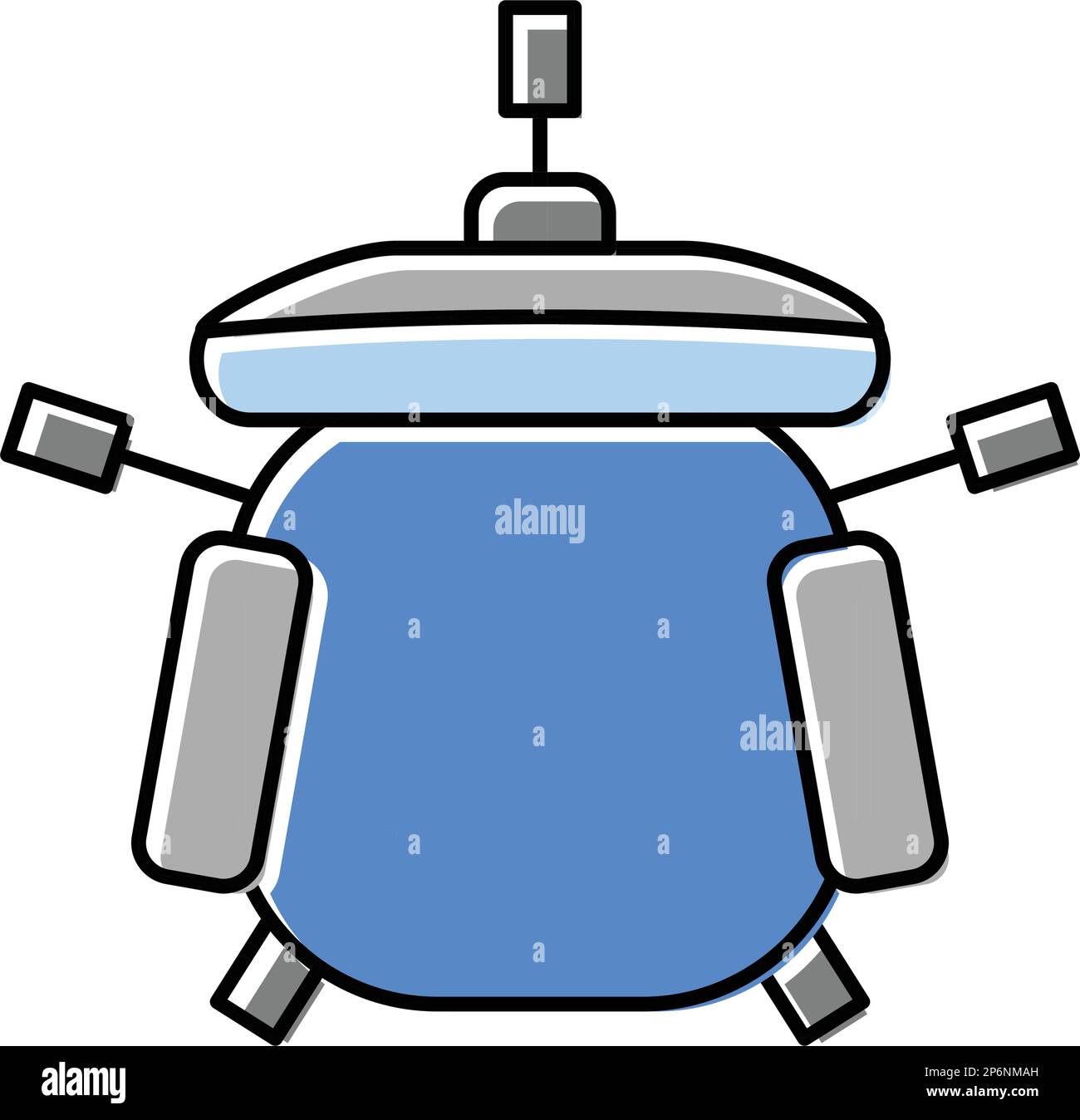 computer chair top view color icon vector illustration Stock Vector ...
