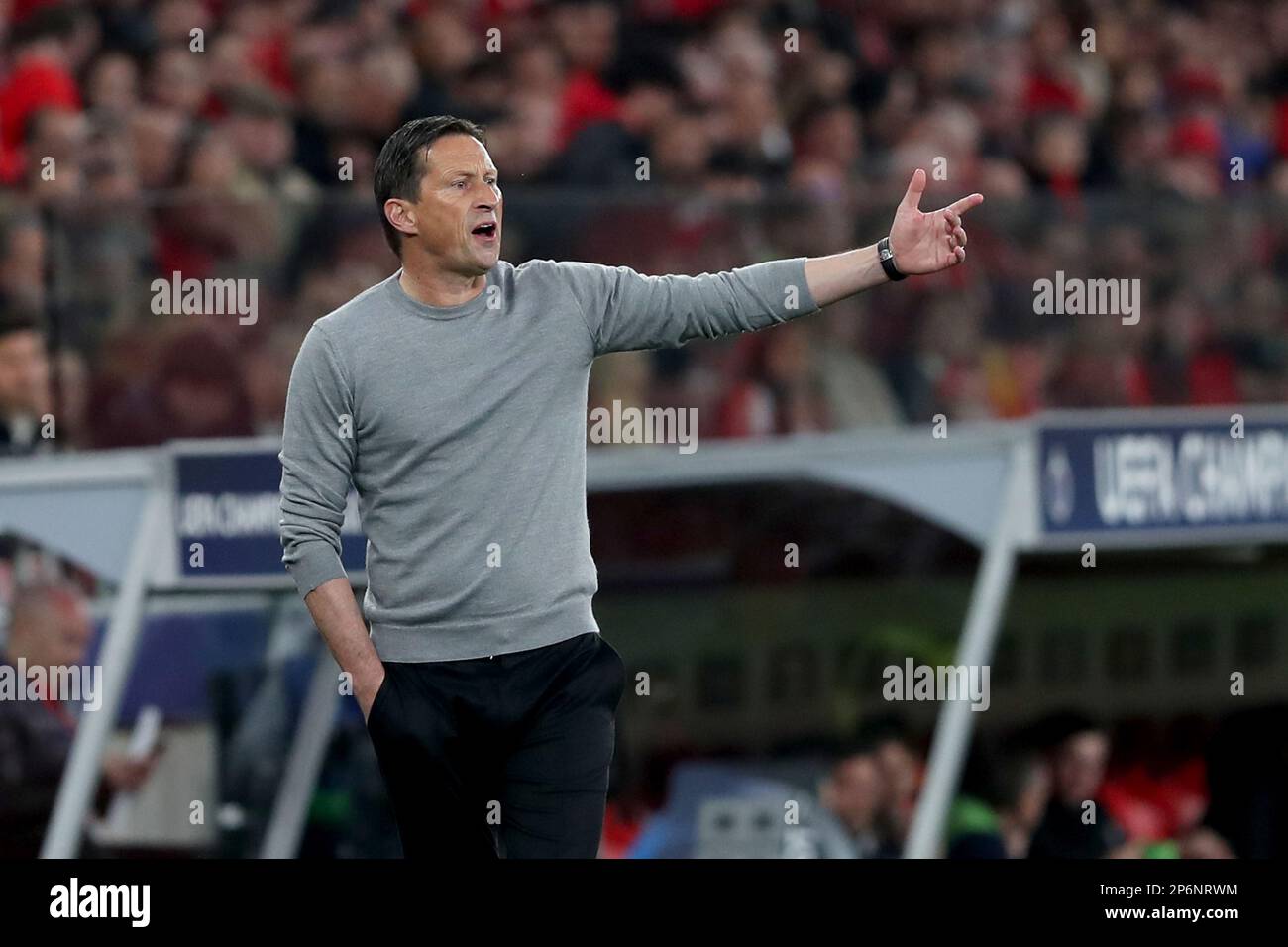 Lisbon. 7th Mar, 2023. Benfica's head coach Roger Schmidt gestures ...