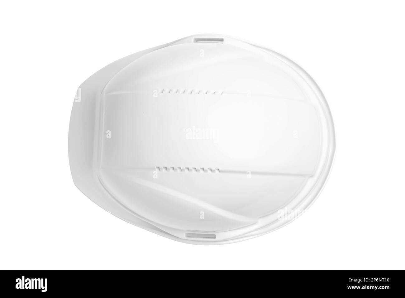 Hard hat isolated on white, top view. Safety equipment Stock Photo - Alamy