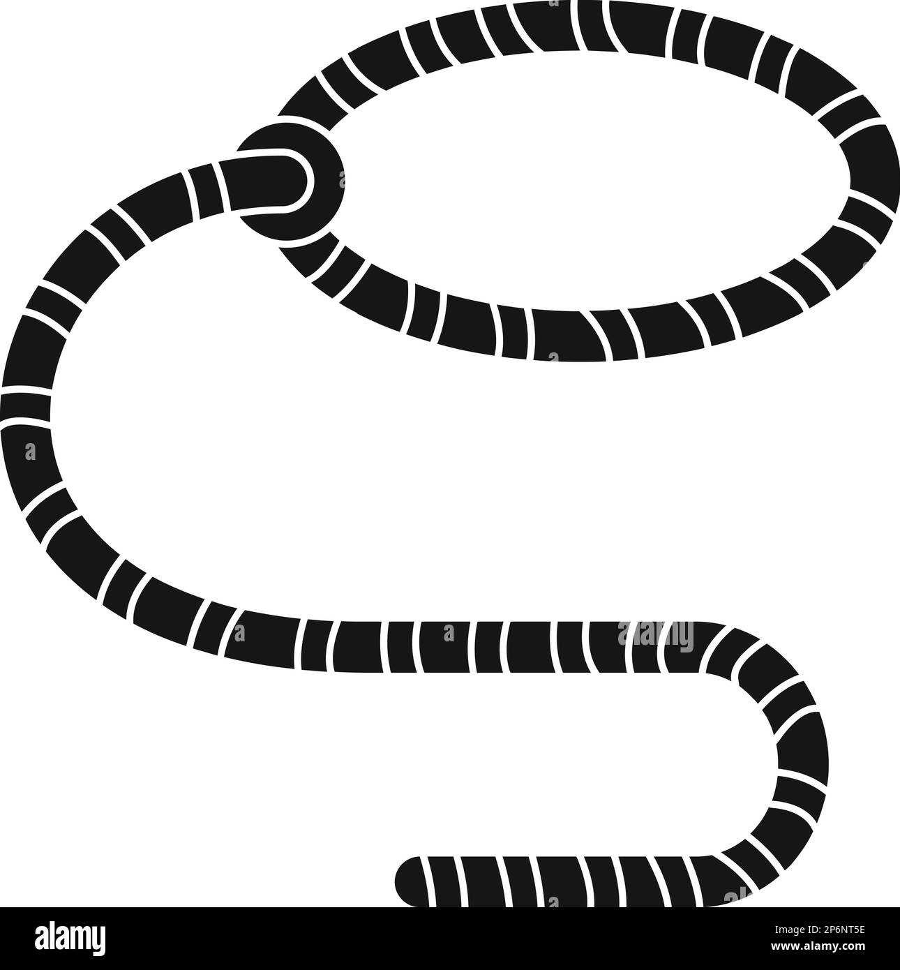 String lasso icon simple vector. Line loop. Western circle Stock Vector ...