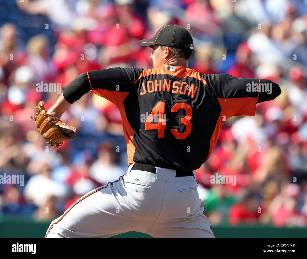 Baltimore Orioles Jim Johnson #43 during a spring training game vs. the ...