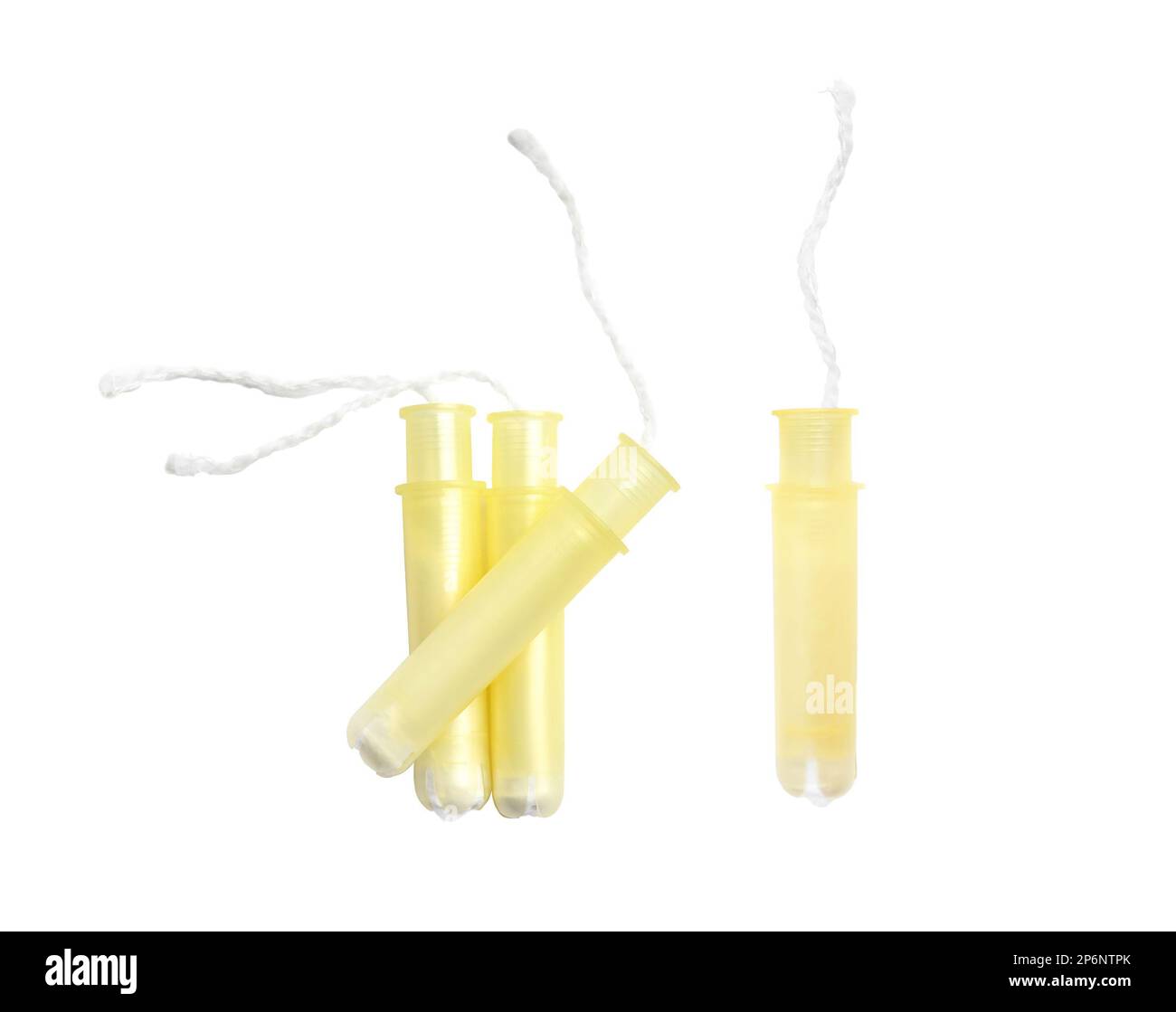 Set with tampons on white background. Menstrual hygiene product Stock ...