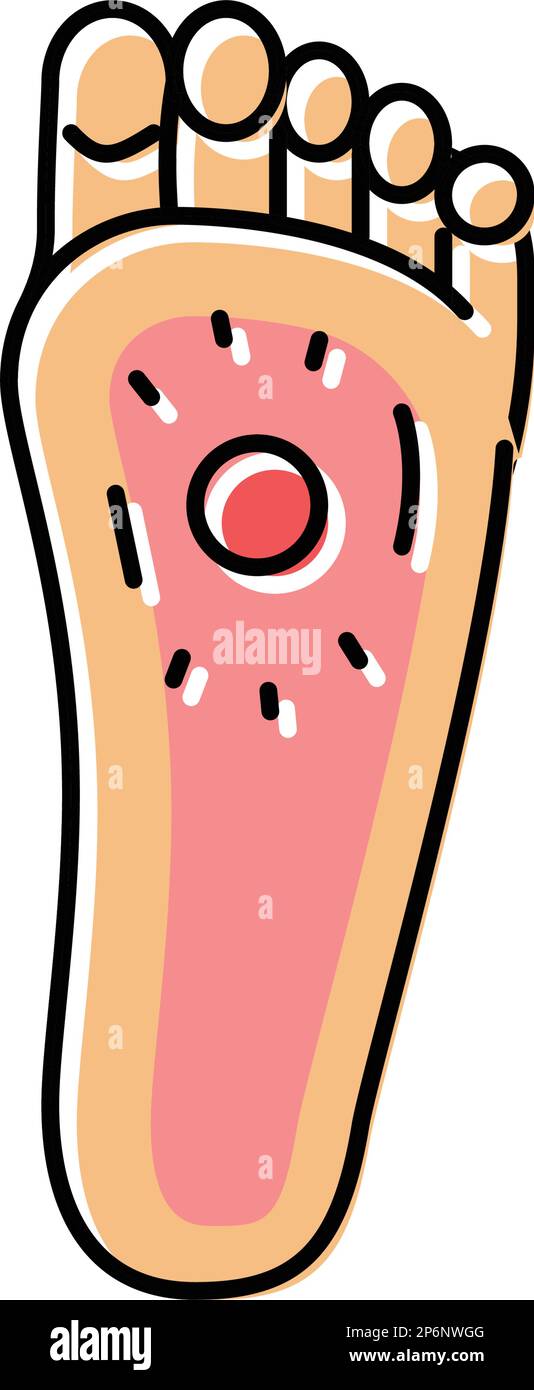 foot pain body ache color icon vector illustration Stock Vector Image ...