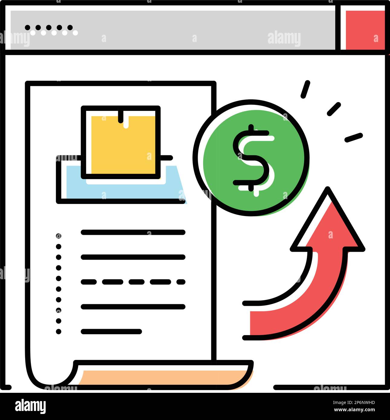 payment supplier color icon vector illustration Stock Vector Image ...