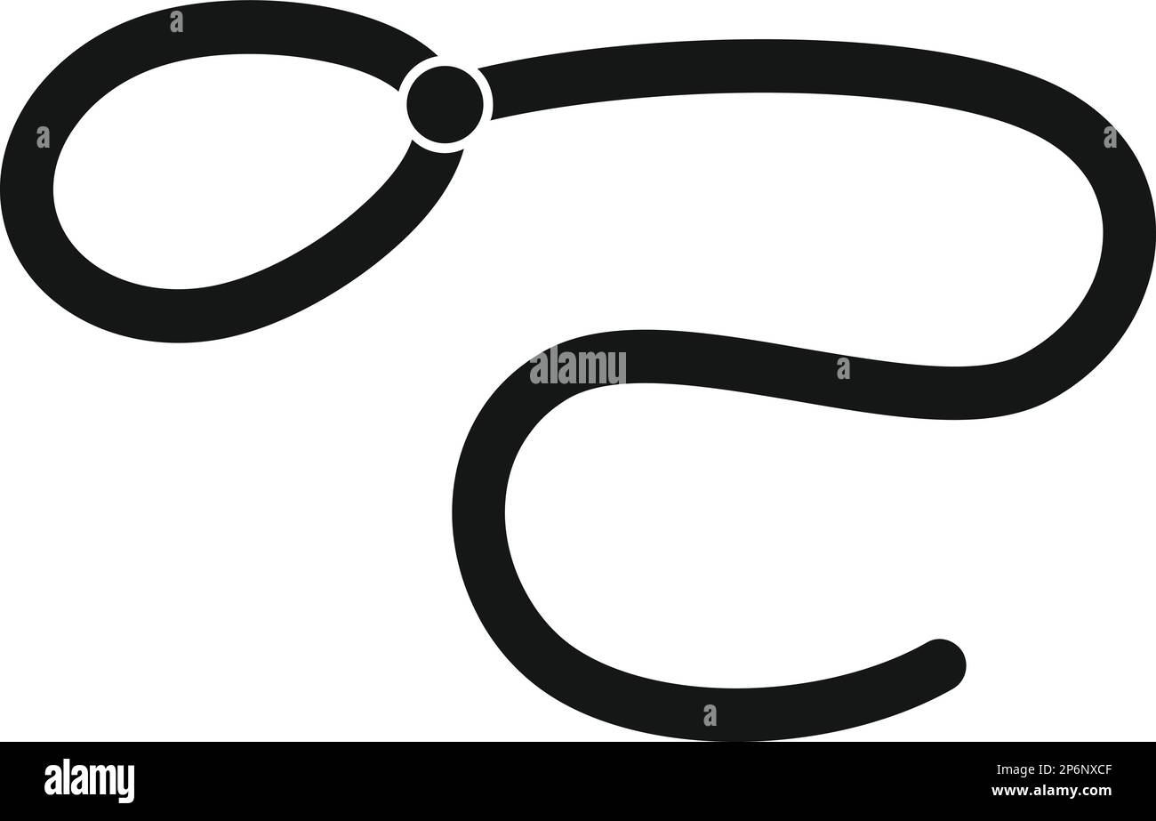 Lasso object icon simple vector. Western rope. Rodeo cord Stock Vector ...