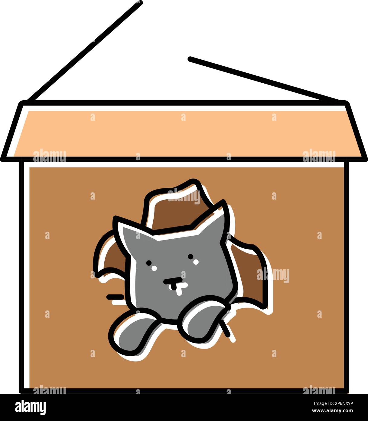 through preposition english color icon vector illustration Stock Vector ...