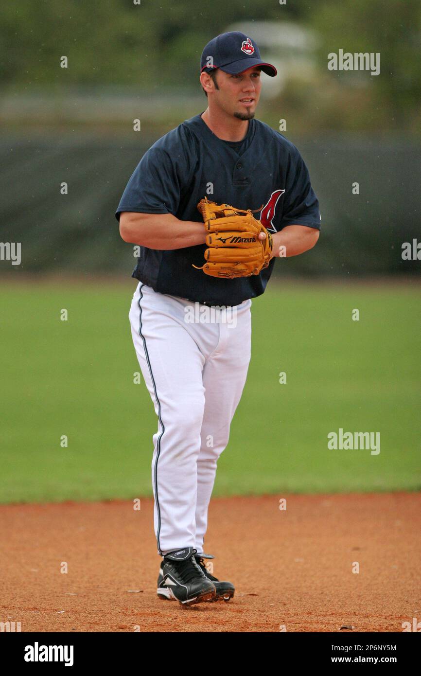 Cleveland Indians Keith Ginter during practice before a Grapefruit ...