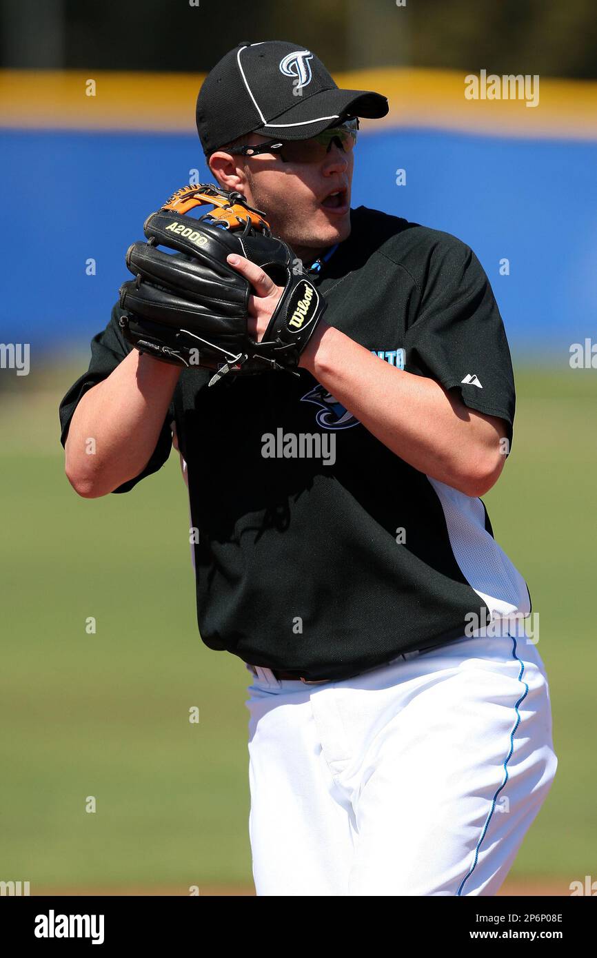 March 1, 2010: Third Baseman Brad Emaus (77) of the Toronto Blue Jays ...