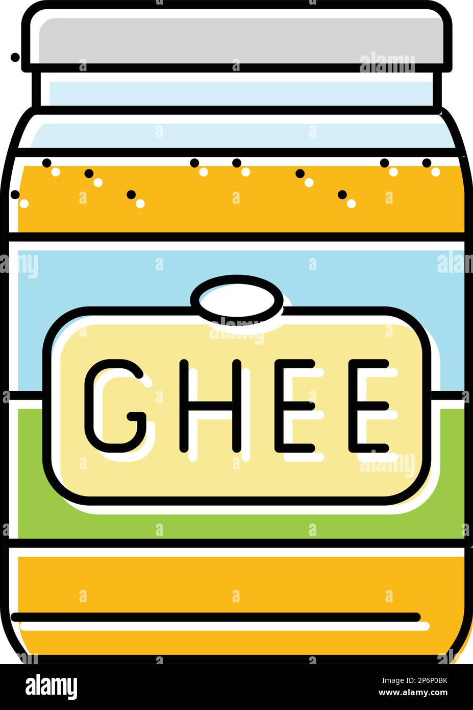ghee milk product dairy color icon vector illustration Stock Vector ...